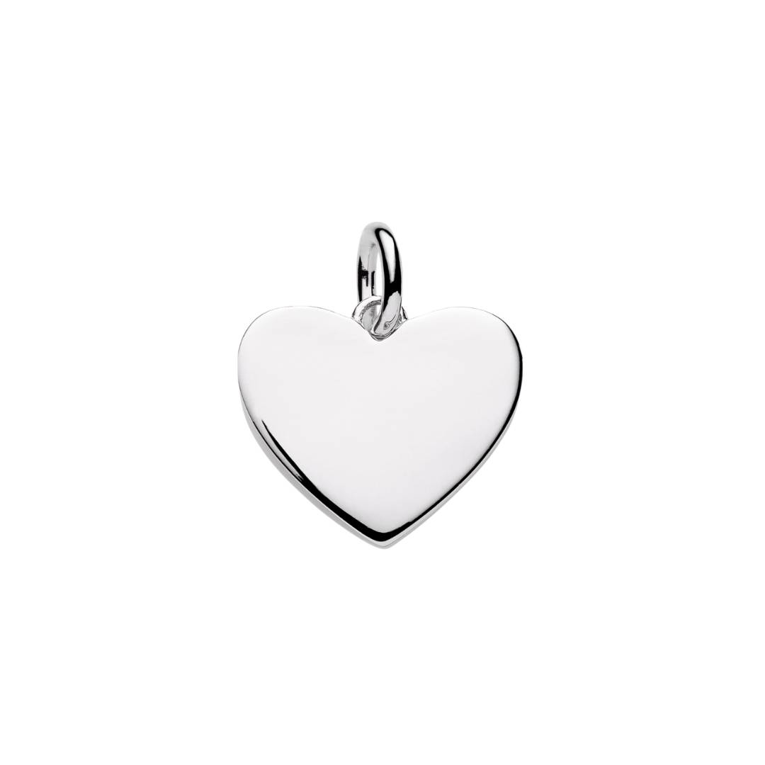 Engraved Silver Heart Pendant | Customise With Text & Symbols – The ...